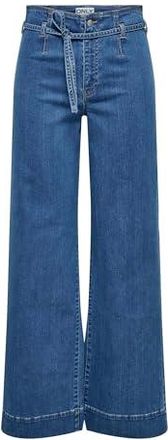 Only Jean à Jambe Large ONLJUICY-WAUW Taille Haute Wide Leg Fit Jeans Medium Blue Denim M 32 Medium Blue Denim M / L32