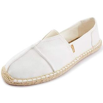 Alexis Leroy Espadrilles Plates en Coutures pour Hommes Beige 43 EU