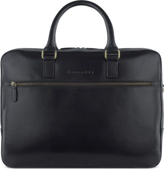 Bugatti Remo große Aktentasche 15 Zoll, Businesstasche aus Leder, Arbeitstasche in schwarz