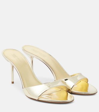 PARIS TEXAS Pantoletten Lidia aus Metallic-Leder