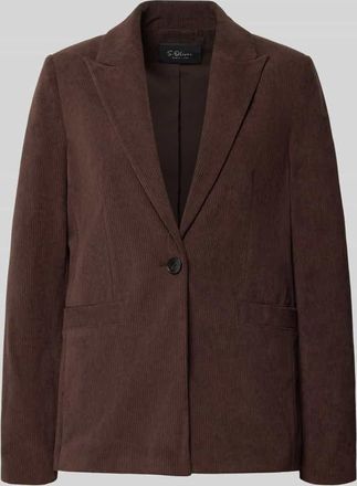 s.Oliver Black Label Regular Fit Longblazer mit Cordstruktur