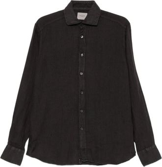 Tintoria Mattei Homme, Chemises, Noir, Taille: M Chemise de couleur unie