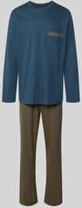 Schiesser Regular Fit Pyjama-Set aus reiner Baumwolle