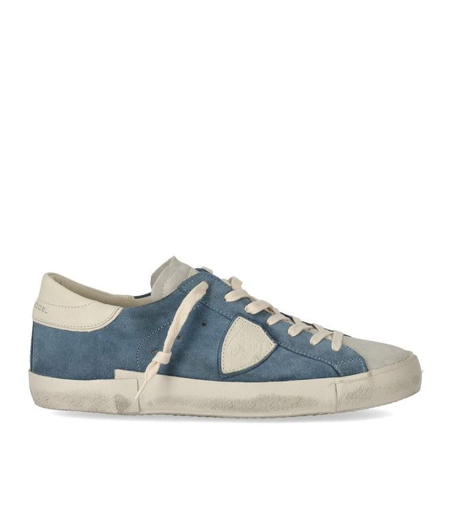 Philippe Model BASKETS PRSX DAIM BLEU CRÈME PHILIPPE MODEL dès 272,00 ...