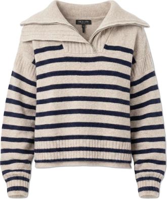 Rag & Bone Femme, Pulls, Beige, Taille: 42 FR Pull Col Roul&eacute; avec Fermeture &Eacute;clair