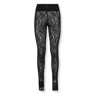 Msgm Msgm, Femme, Pantalons, Noir, Taille: 40 FR Lace Leggings