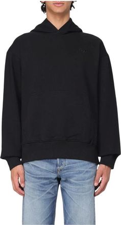 Diesel Homme, Sweatshirts et sweats à capuche, Noir, Taille: XL Sweat à capuche Coupe Décontractée avec Manches Longues et Poche Avant