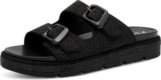 Marco Tozzi Damen Pantoletten mit Schließe Bequem, Schwarz (Black), 41 EU