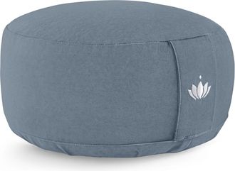 Lotuscrafts Meditationskissen mit 15cm Sitzh&ouml;he, bestickt, Yoga Kissen mit Dinkelf&uuml;llung, Yogakissen Rund, Bodenkissen Rund, Yogakissen Meditationskissen, Yogakis