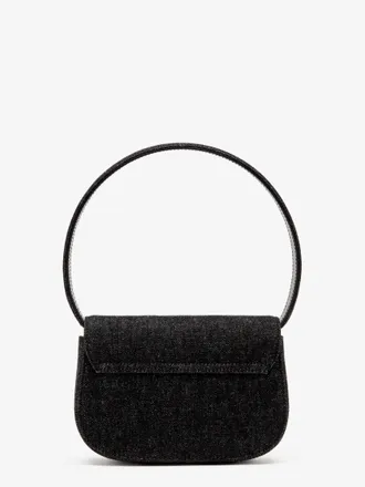 Diesel Womens Shoulder Bag 1dr Denim Black Cotton