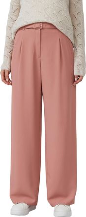 s.Oliver Twill-Hose mit G&uuml;rtel und High Rise
