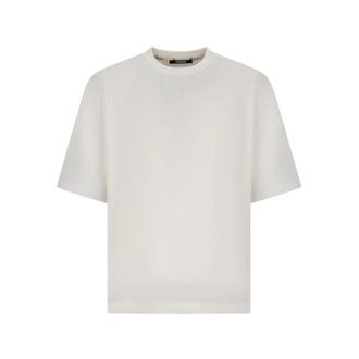 Jacquemus Homme, Tops, Blanc, Taille: XL Le T-shirt Rond Carr&eacute;