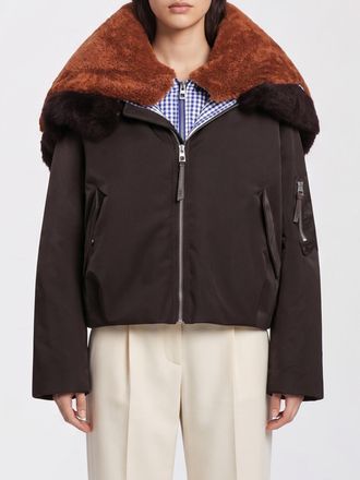 Loewe Patchwork-Bomberjacke aus Shearling von mit Matrosenkragen und Rei&szlig;verschluss