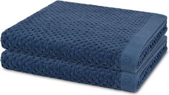 ROSS Harmony 2er Set Duscht&uuml;cher - Weicher Walkfrottee 520 g/m&sup2;, Hautfreundlich & Saugstark, Flauschiges Duschtuch mit Eleganter Saumstickerei - Zeitloses 