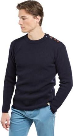 Armor Lux Pull Marin uni en Laine Héritage Over, Navire, M Homme
