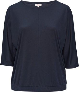 s.Oliver 3/4-Arm-Shirt T-Shirt O-Shape-Shirt mit Fledermausarm