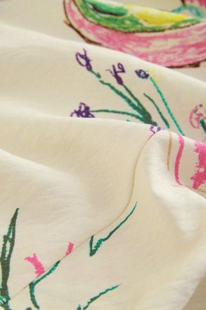 Next Midikleid Midikleid mit Wickeldesign und Bogenkante (1-tlg)