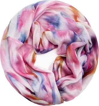 Glamexx24 Loop Schal f&uuml;r Damen Sommer Schlauchschal Farbverlauf Rundschal Leichter Regenbogen Loopschal Halstuch