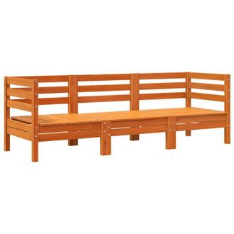 vidaXL Vidaxl - Canap&eacute; de jardin 3 places cire marron bois de pin massif