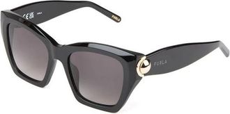 Furla Femme, Accessoires, Noir, Taille: 53 MM Lunettes de soleil carr&eacute;es en ac&eacute;tate