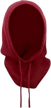 Generic Chapeau dhiver tricot&eacute; de grande taille pour homme et femme - Coupe-vent - Cache-oreilles - Pour homme et femme, Rouge, Taille unique