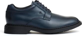 Hogan Blue Leather Lace-Up With Striped Bottom - Gr. 6_5 - in Blau