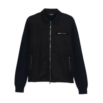 Herno Jacke mit Kragen und Rei&szlig;verschluss - - Sweatshirts & Hoodies - Herren - Blau - 2XL