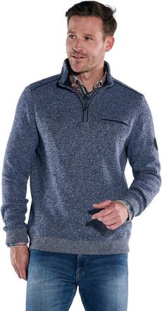 Engbers Sweatshirt engbers Herren Sweatshirt mit Stehkragen, Mittelblau