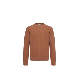 Moncler Moncler Textured Cashmere & Wool Jumper, Men, Brown, Size: S