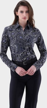 van Laack Hemdbluse tailliert mit Paisley Druck
