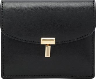 Toteme Femme, Accessoires, Noir, Taille: ONE Size Porte-cartes en cuir T-Lock