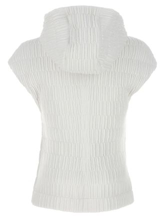 Ferragamo Womens White Polyamide Sleeveless Jacket Clothing