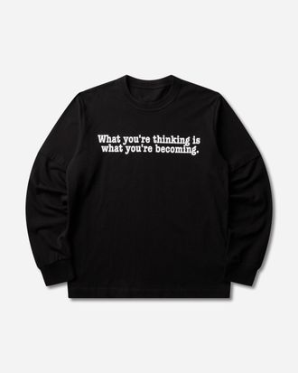 sacai Men s Muhammad Ali Longsleeve T-Shirt Black