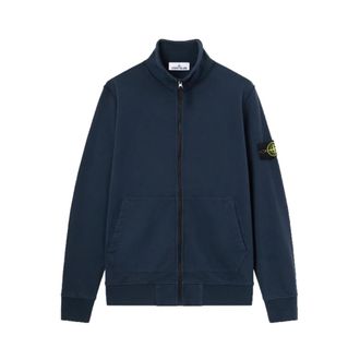 Stone Island Homme, Sweatshirts et sweats &agrave; capuche, Bleu, Taille: M SweaT-shirt Zipp&eacute; Int&eacute;gral