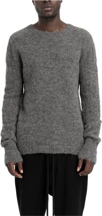 Thom Krom Homme, Pulls, Gris, Taille: XL Pull en maille &agrave; effet us&eacute;