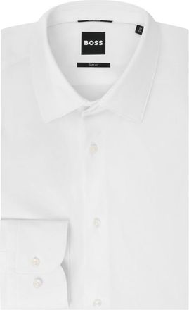 HUGO BOSS B&uuml;gelleichtes Performance-Hemd mit Kentkragen, Slim in