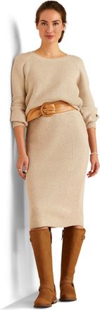 Ariat Womens Malvern Sweater Long Sleeve in Oatmeal Heather, Size X-Large, by Ariat