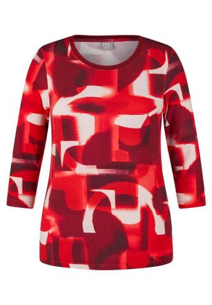 Rabe 3/4-Arm-Shirt mit grafischem Muster und Glitzer-Rundhals
