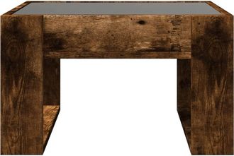 Generic Moderner Couchtisch mit LED-Licht, Glasplatte und MDF-Rahmen, Zeitgen&ouml;ssischer Wohnzimmer-Mitteltisch mit Stilvollen Beleuchteten Akzentm&ouml;beln (Ger&auml;uc