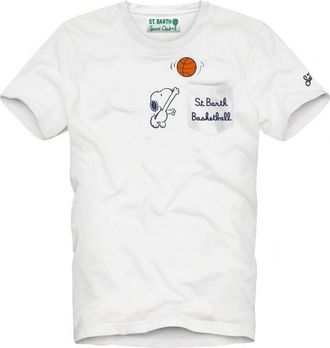 MC2 Saint Barth Homme, Tops, Blanc, Taille: 2XL T-shirt poliestere