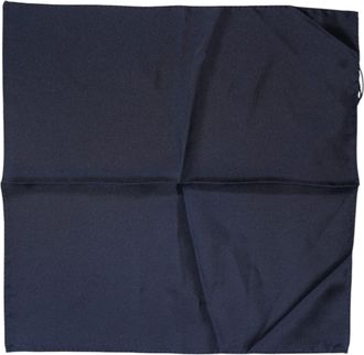Dolce & Gabbana Dark Blue Silk Square Men Foulard Scarf