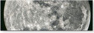 Paul Sinus Art Leinwandbilder | Bilder Leinwand 150x50cm Vollmond - Nahaufnahme