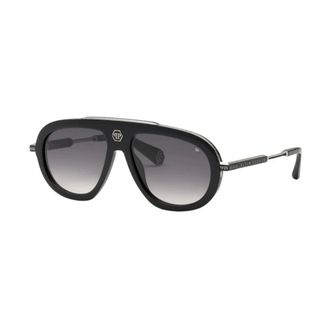 Philipp Plein Homme, Accessoires, Noir, Taille: 57 MM Lunettes Authentiques avec Service Haut de Gamme