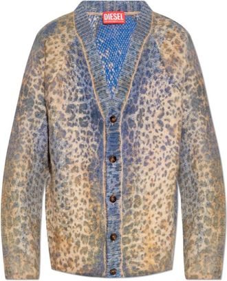 Diesel Cardigan mit Tiermotiv - - Knitwear - Herren - Blau - XS