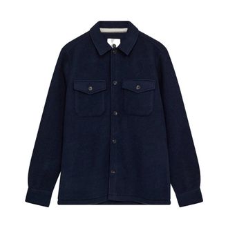 Anerkjendt Gekochtes Woll-Overshirt 902022 - - Jackets - Herren - Blau - XL