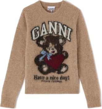 Ganni Femme, Pulls, Brun, Taille: 40 FR Bamsen Sweater