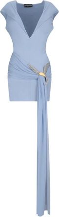 DAVID KOMA David Koma, Femme, Robes, Bleu, Taille: 38 FR Draped Bird Embellishment Mini Dress