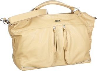 Buffalo Bag 601455 PU 122641, Damen Henkeltaschen, Beige (BEIGE 01), 41x30x17 cm (B x H x T)