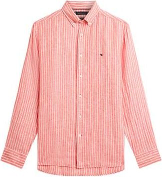 Tommy Hilfiger Chemise droite ray&eacute;e &agrave; logo en lin