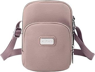 Generic Petit sac &agrave; bandouli&egrave;re en nylon carr&eacute; vertical de couleur unie pour t&eacute;l&eacute;phone portable, sac &agrave; bandouli&egrave;re, 2022, C, Taille unique